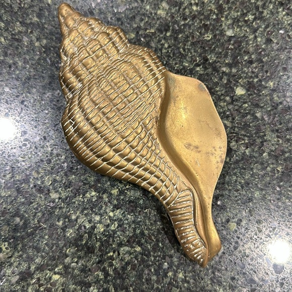 Accents | Vintage Brass Seashell Conch Door Knocker Heavy Nautical ...